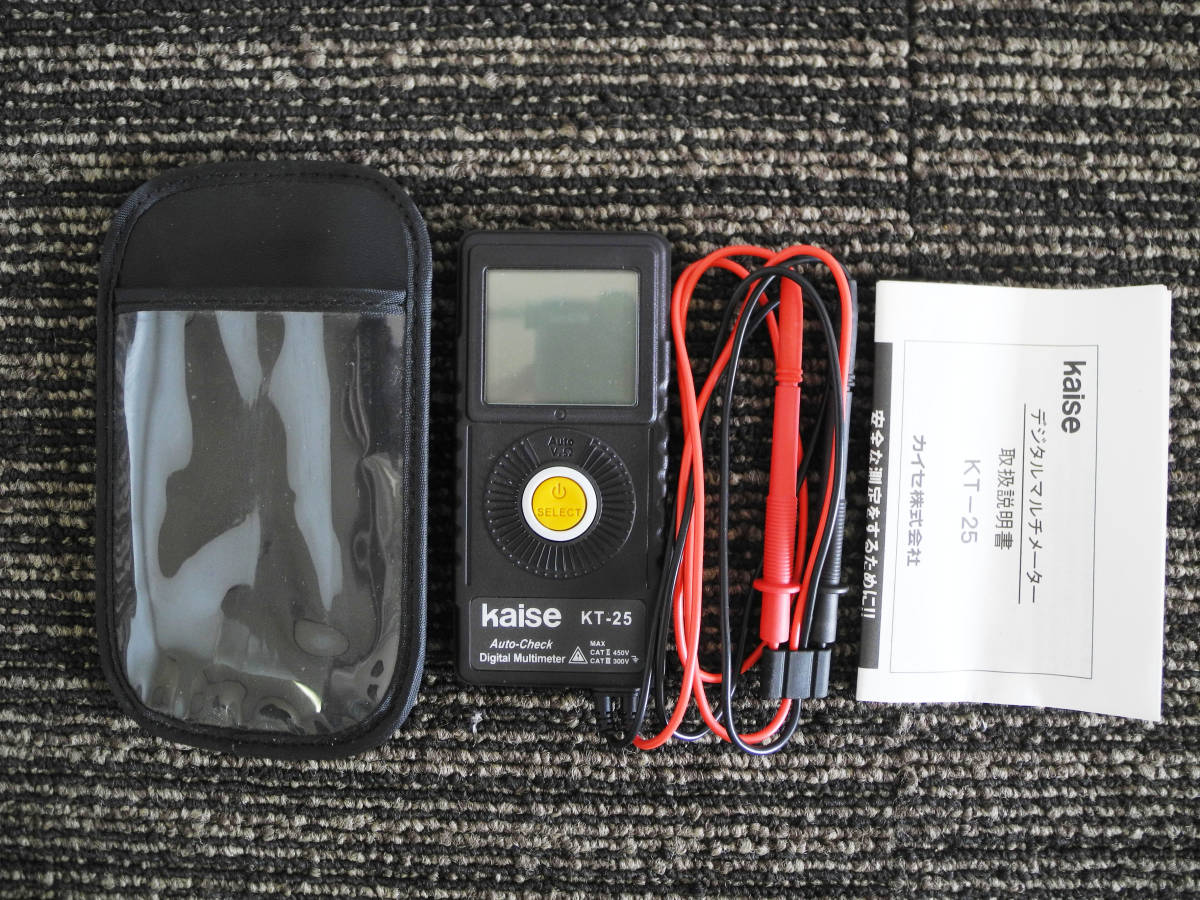 【目立った傷や汚れなし】 動作OK！Kaise カイセ カード型 デジタルマルチメーター KT-25 テスターの落札情報詳細 - Yahoo!オークション落札価格検索 オークフリー