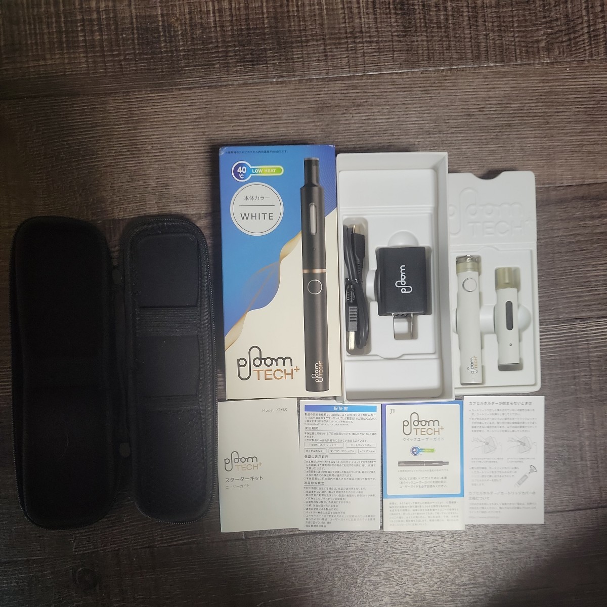 【目立った傷や汚れなし】Ploom TECH＋（プルームテック プラス） ホワイト ケース付の落札情報詳細 - ヤフオク落札価格検索 オークフリー