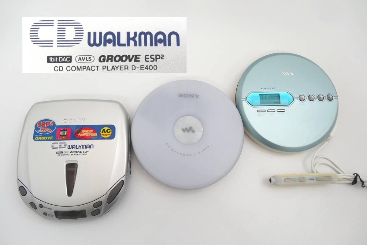 【傷や汚れあり】【よろづ屋】SONY CD WALKMAN D-E400 ポータブルCDプレーヤー D-EJ002 アイワ XP-EV530 セット ソニー(M0820-60)の落札情報詳細 ...