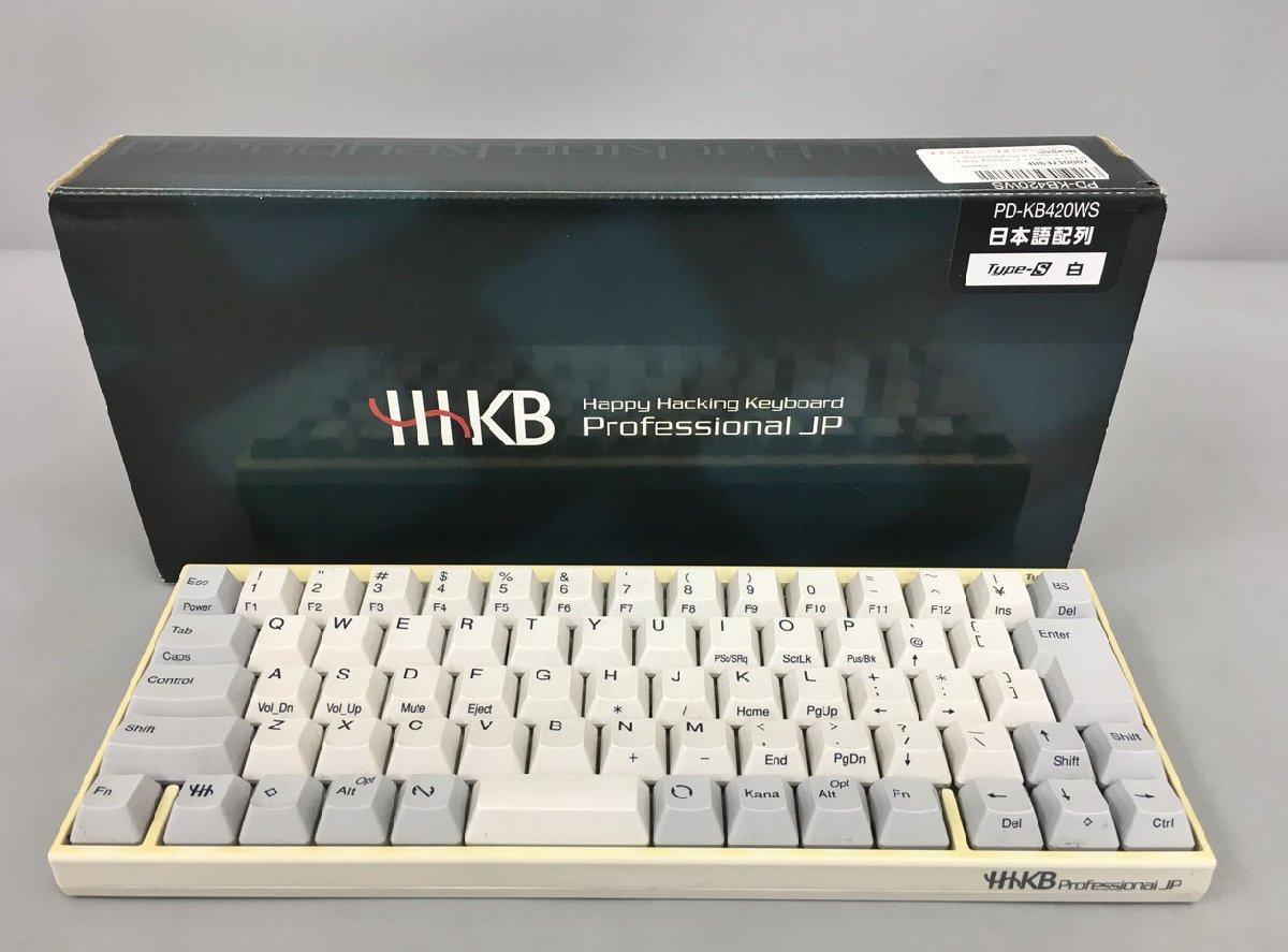 【やや傷や汚れあり】キーボード ハッピーハッキングキーボード プロフェッショナルJP タイプS PD-KB420WS 白 PFU HHKB JIS配列69キー 日本語配列 2308LS269の ...
