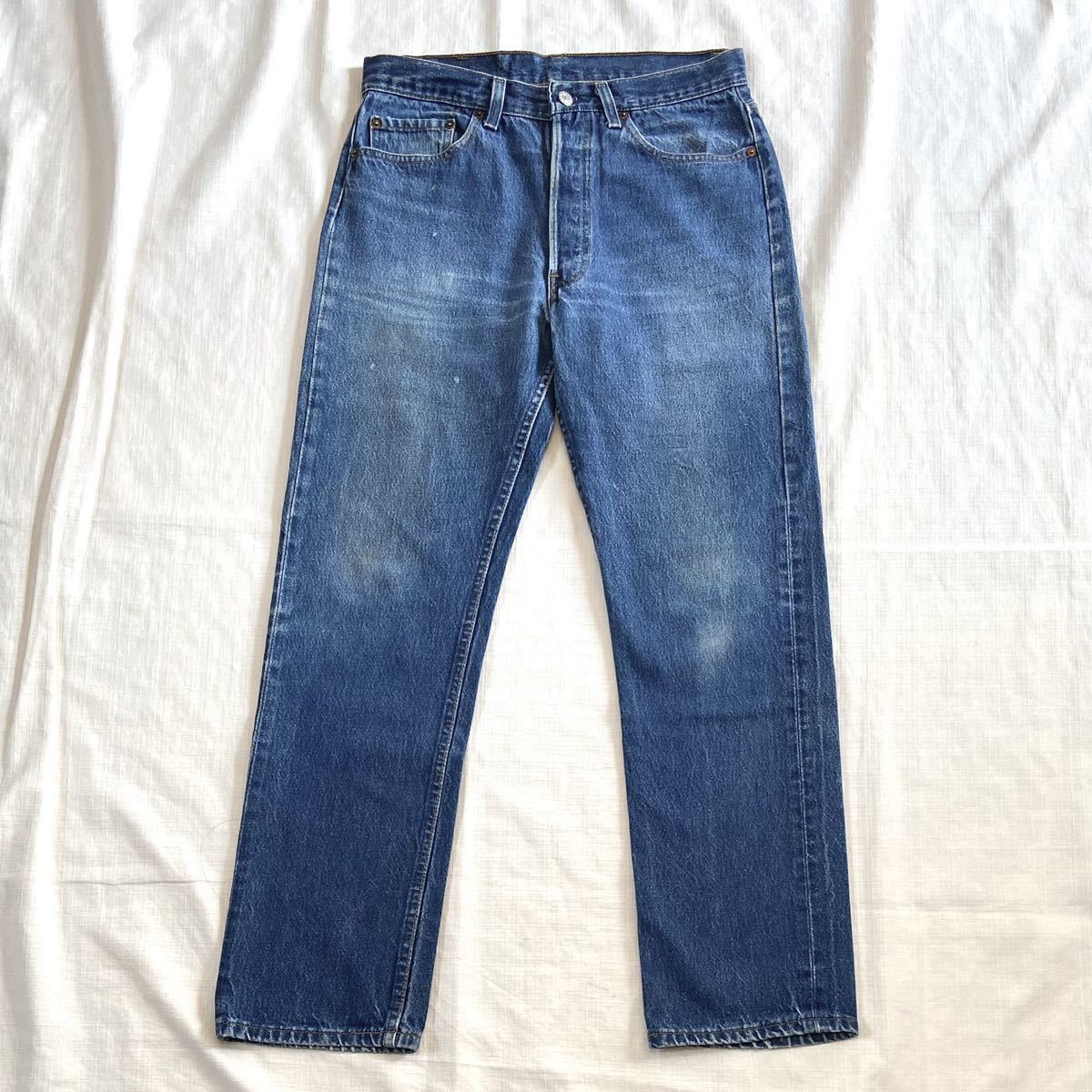 【やや傷や汚れあり】80s LEVIS 501 ハチマル USA製 デニム パンツ W34 ビンテージ オリジナル 1989年製 LEVI'S アメリカ製 米国製 リーバイス 80年代 古着の ...