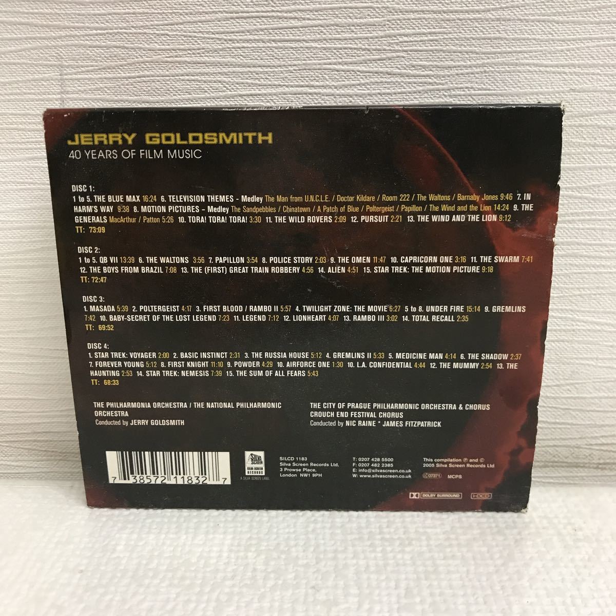 【目立った傷や汚れなし】I0908A5 JERRY GOLDSMITH 40 YEARS OF FILM MUSIC CD 4枚組 ...