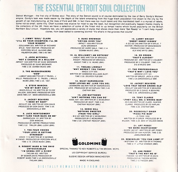 【やや傷や汚れあり】THE ESSENTIAL DETROIT SOUL COLLECTIONの落札情報詳細 - ヤフオク落札価格検索 オークフリー