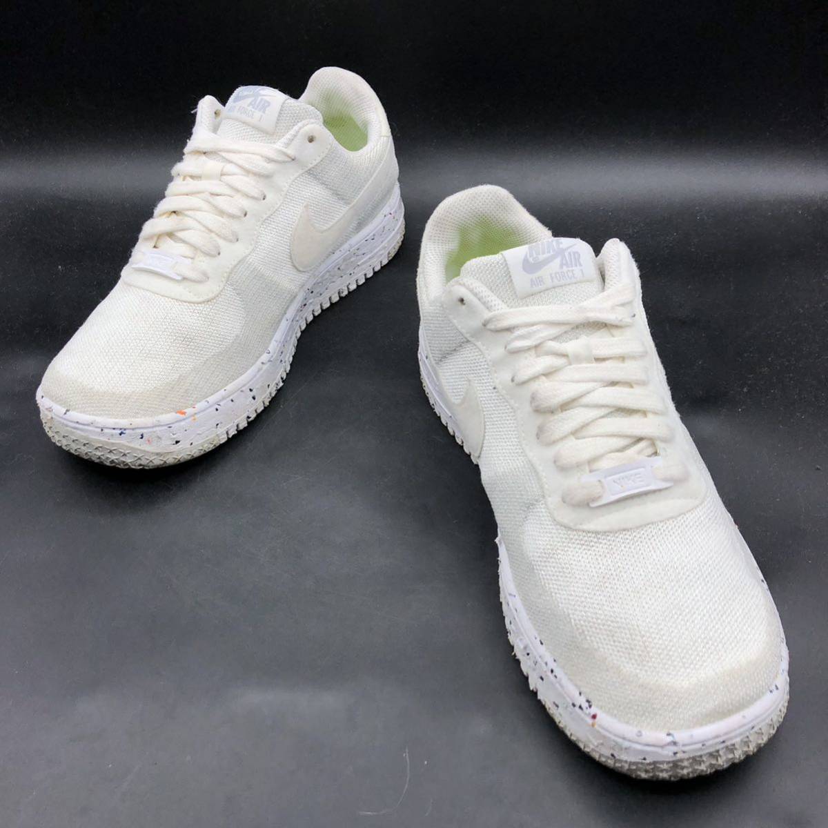 【やや傷や汚れあり】M1355 NIKE ナイキ AIR FORCE 1 CRATER FLYKNIT エアフォース クレーター フライニット ...