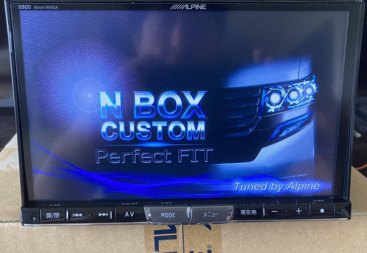 【目立った傷や汚れなし】【2017年版】アルパイン X800 N-BOX カスタム JF1 専用パーフェクトフィット 最新アプリ 新品地デジ ...
