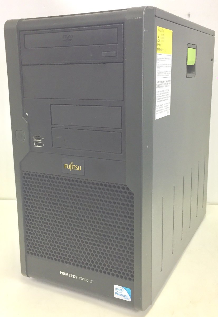 【傷や汚れあり】KJ0801YK【ジャンク品】FUJITSU PRIMERGY TX100 S1 CPU:Intel(R) Pentium(R ...