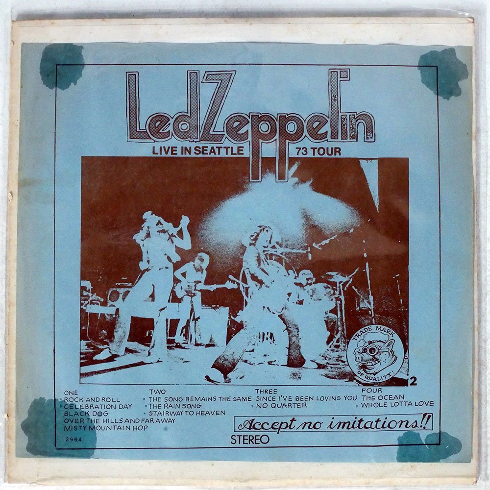 【やや傷や汚れあり】ブート LED ZEPPELIN/LIVE IN SEATTLE 73 TOUR/AMAZING KORNYFONE RECORD LABEL 2964 LPの落札情報詳細 ...