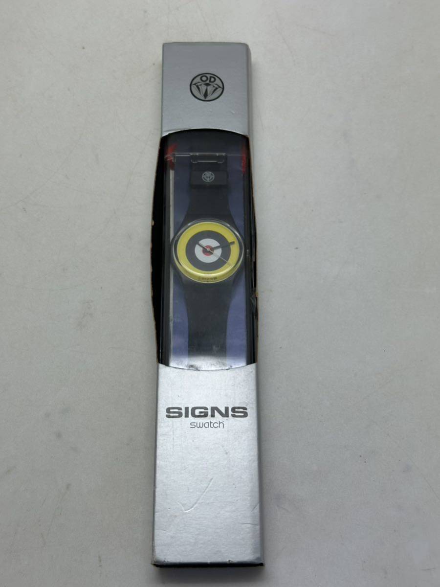 【やや傷や汚れあり】SWATCH スウォッチ SIGNS GB174 外箱等付属 電池切れ ターゲットマーク モッズの落札情報詳細 ...