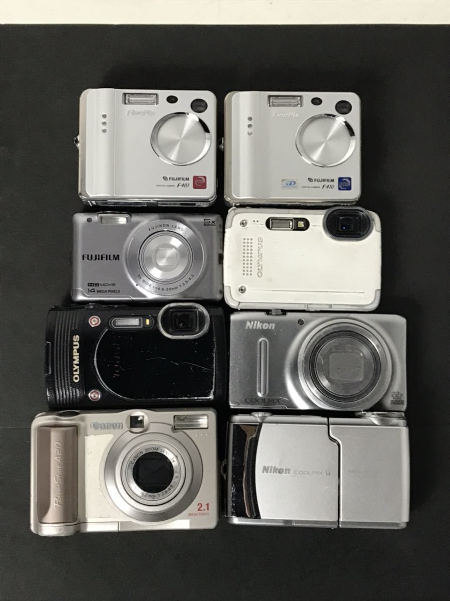 【全体的に状態が悪い】デジタルカメラ デジカメ 8台 まとめて Nikon COOLPIX S4 S9500 Canon PowerShot ...