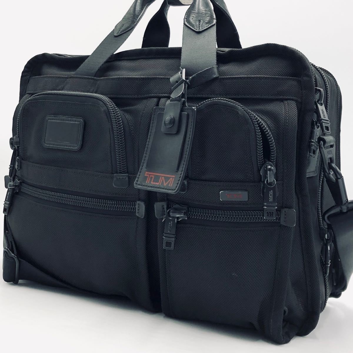 【目立った傷や汚れなし】1円~ 極美品 TUMI トゥミ メンズ ビジネスバッグ 2way ALPHA エクスパンダブル オーガナイザー ブリーフ バリスティック 斜め掛け A4/PC 黒の ...