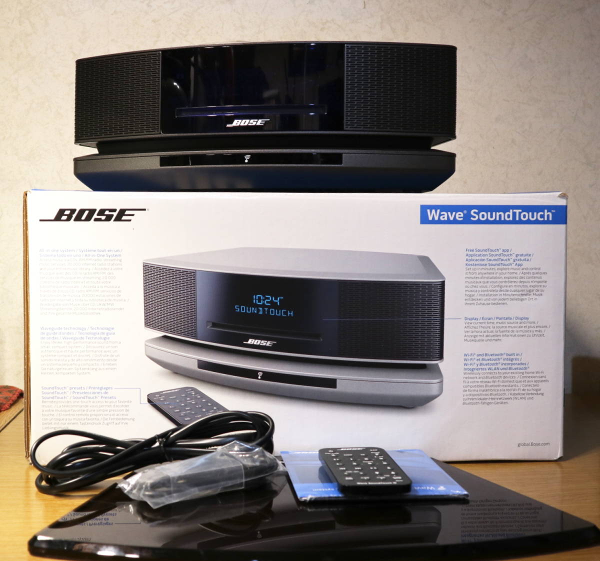 【全体的に状態が悪い】M ジャンク品 CDプレーヤー Wave SoundTouch music system IV BOSE/ボーズ Bluetooth/ラジオ/AM/FMチューナー ※箱 ...