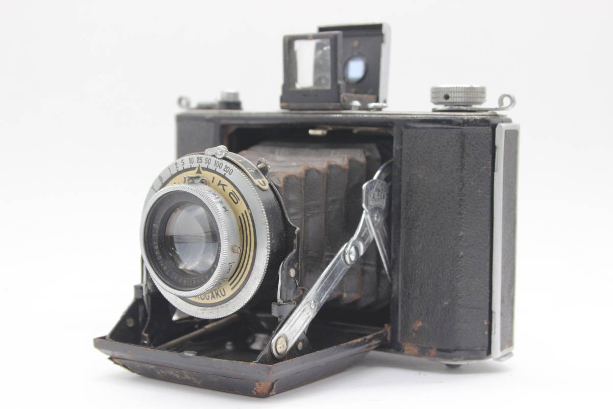 【目立った傷や汚れなし】【訳あり品】 LYRA SIX Fuji-ko Anastigmat Terionar 75mm F3.5 蛇腹カメラ ...