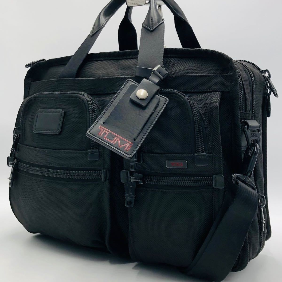 【目立った傷や汚れなし】1円~[極美品] TUMI トゥミ 2way ALPHA エクスパンダブル ブリーフ メンズ ビジネス ショルダーバッグ バリスティック 斜め掛け A4/PC可 黒の ...