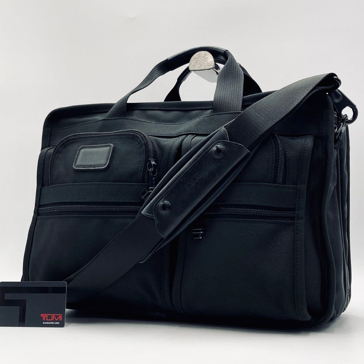 【目立った傷や汚れなし】1円~ 極美品 TUMI トゥミ メンズ ビジネスバッグ 2way ALPHA エクスパンダブル オーガナイザー ブリーフ バリスティック 斜め掛け A4/PC 黒の ...