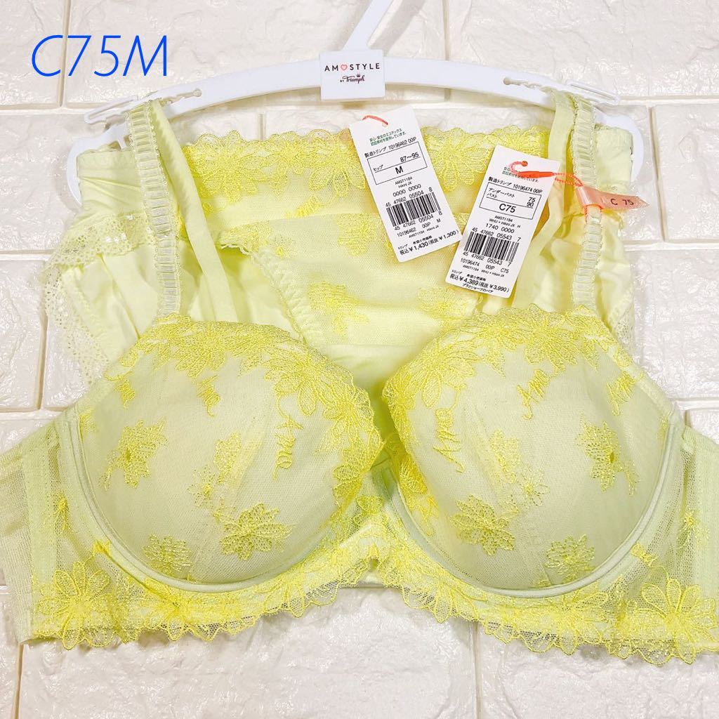 【未使用】新品 トリンプ アモスタイル チャーミングラマー ブラ＆ショーツセット C 75Mの落札情報詳細 - Yahoo!オークション落札価格検索 オークフリー