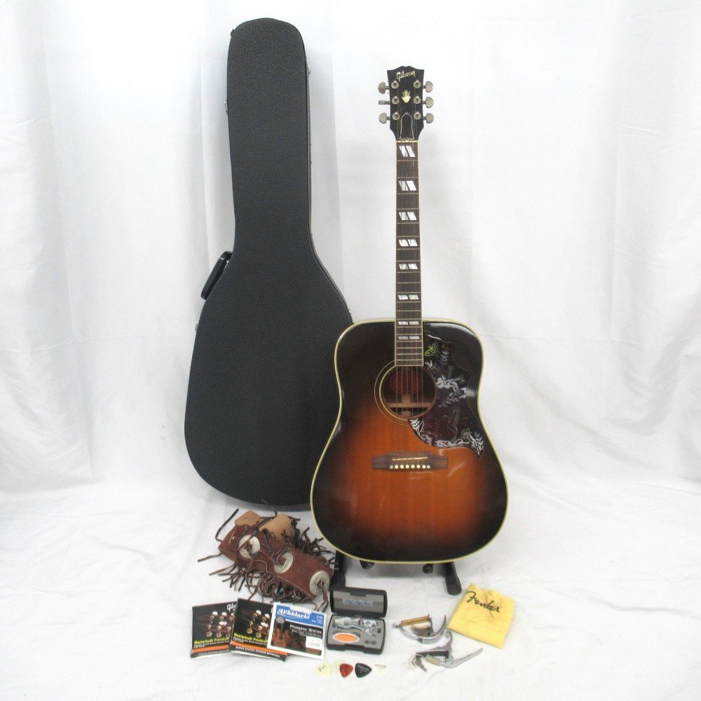 【目立った傷や汚れなし】【極美品】Gibson ギブソン Hummingbird ハミングバード エボニー アコースティックギター 純正ハード ...