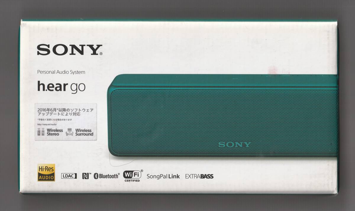 【未使用】「SONY ワイヤレスポータブルスピーカー h.ear go SRS-HG1 / L ビリジアンブルー」（未使用品の落札情報詳細 - ヤフオク落札価格検索 オークフリー