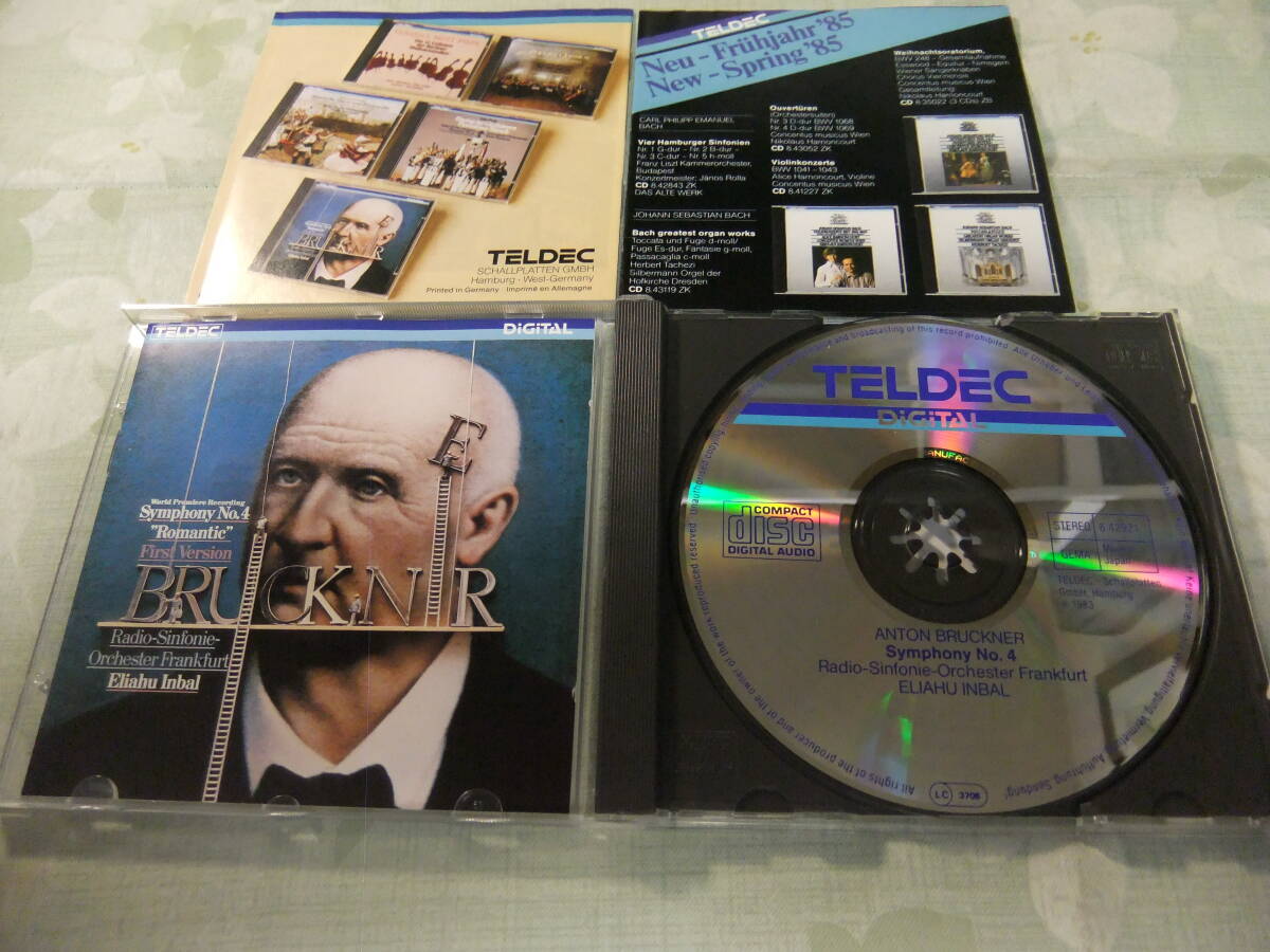 【やや傷や汚れあり】SANYO JAPAN盤TELDEC・8.42921☆ブルックナー:交響曲第4番《ロマンティック》(第1稿)☆エリアフ ...