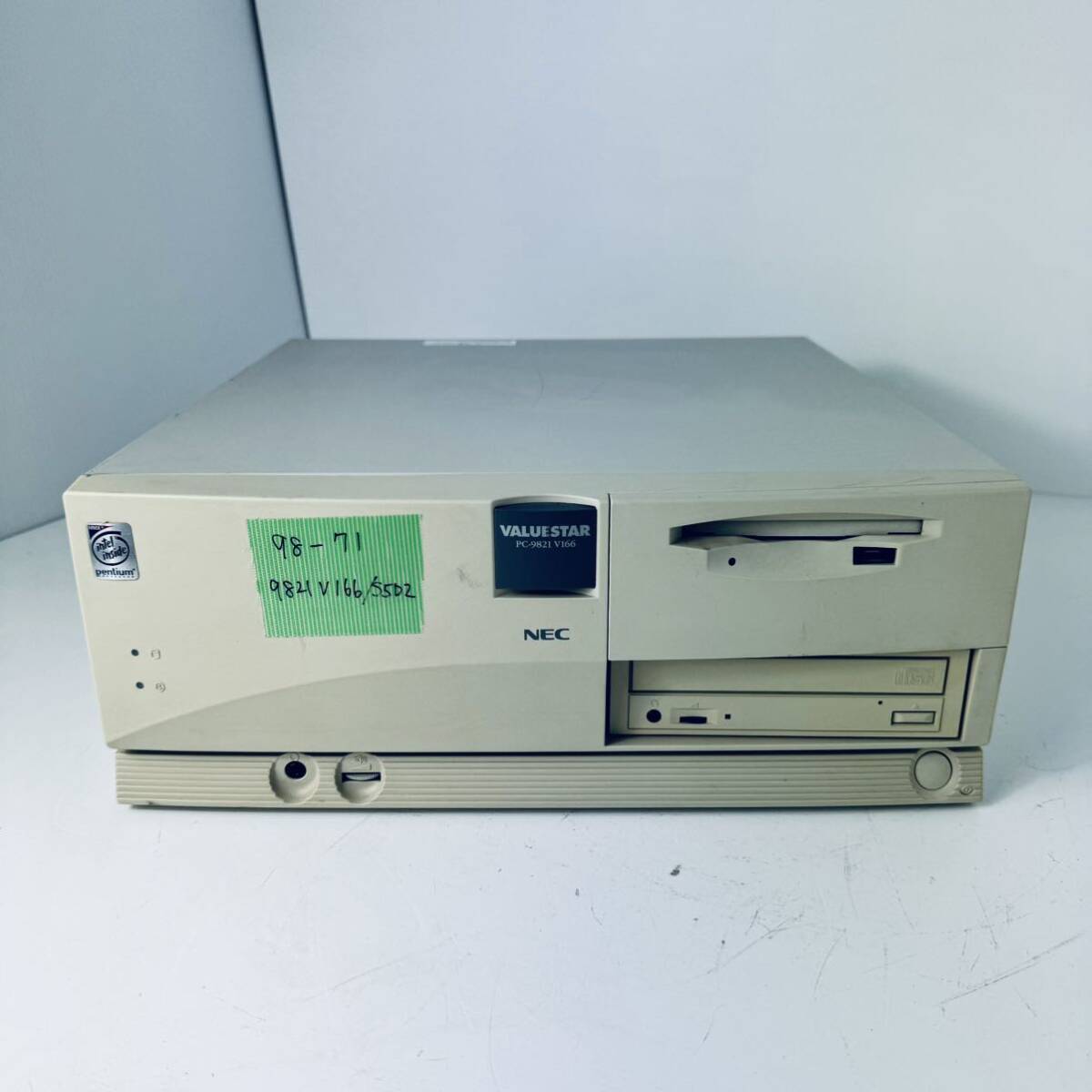 【傷や汚れあり】98-72 NEC PC-9821V166S5D2 HDD欠 Pentium with MMX 166Mhz 640+96256 FDDよりMS-DOS6.20起動確認できまし ...