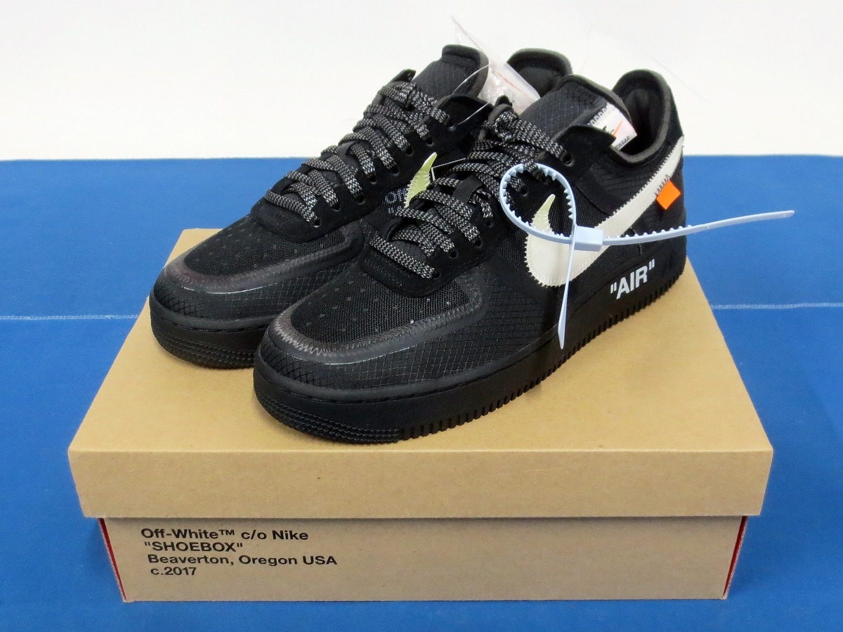 【未使用に近い】未使用★OFF-WHITE × NIKE THE 10 : NIKE AIR FORCE 1 LOW 27.5cm BLACK AO4606-001 [オフホワイト×ナイキ ...