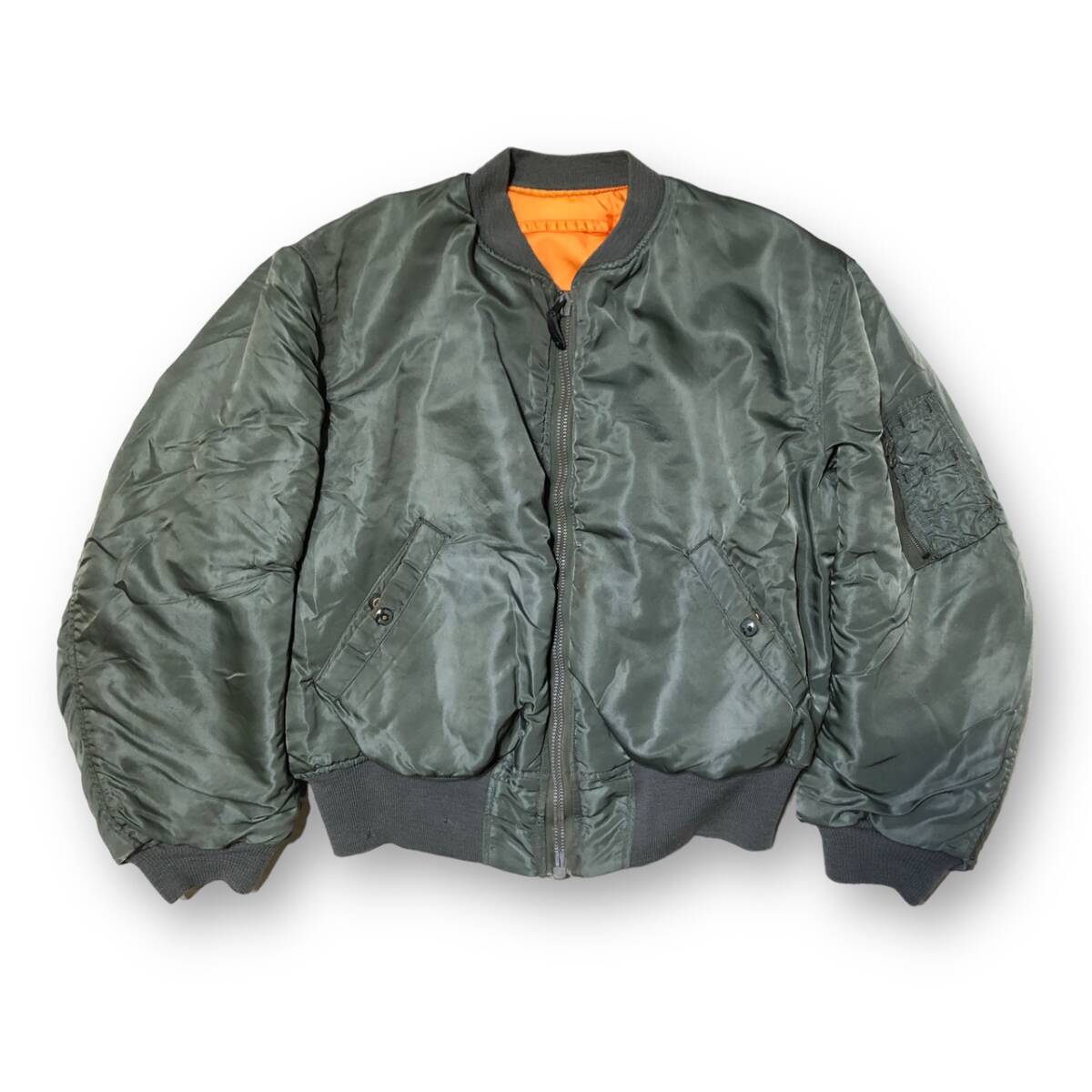 【やや傷や汚れあり】60s ALPHA USAF MA−1 フライトジャケット ブルゾン Lサイズ カーキ C&Cジップ アルファ vintage ヴィンテージ 店舗受取可の落札情報詳細 ...