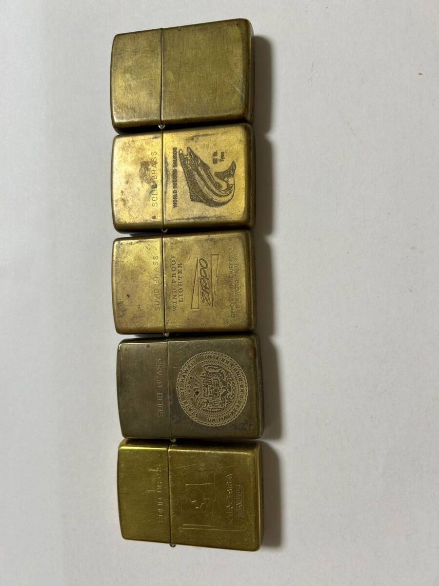 【傷や汚れあり】1円～zippo ジッポライター SOLID BRASS 5個おまとめ売り 1932-1987,1991,1992,1993,1996 希少品の落札情報詳細 - ヤフオク落札 ...
