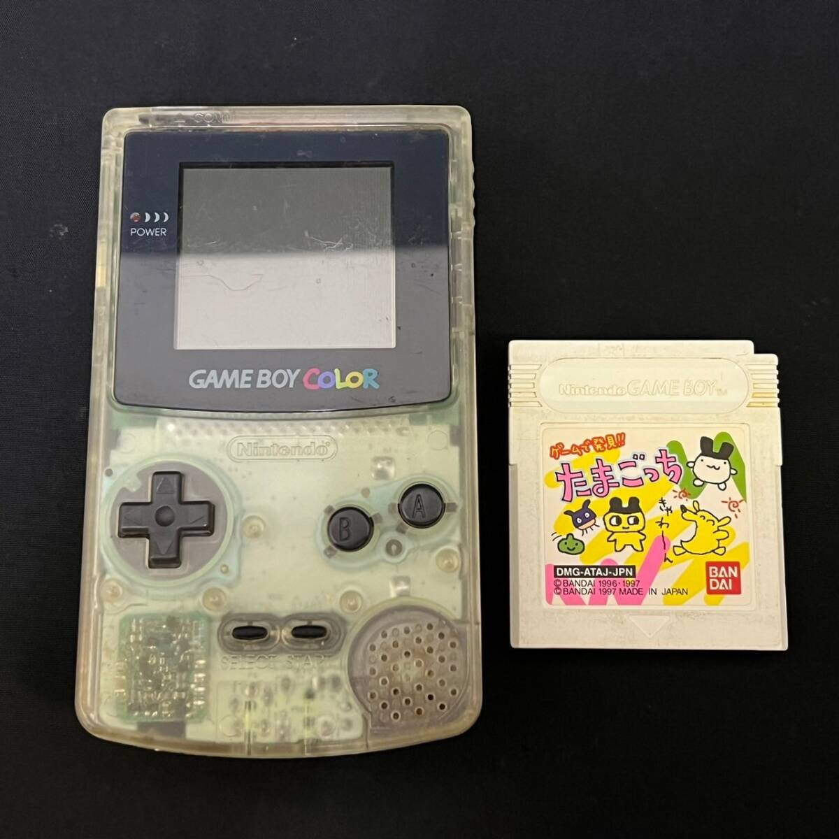 【やや傷や汚れあり】BDg227R 60 読込 GBC Nintendo GAME BOY COLOR 1998 CGB-001 ゲームボーイカラー 本体 クリアカラー ソフト たまごっちの ...