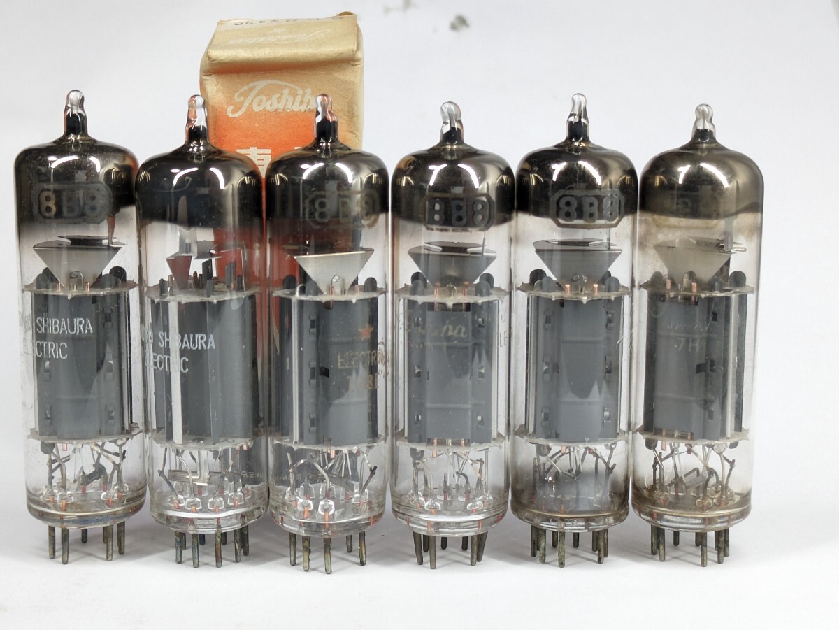 【やや傷や汚れあり】17995 東芝 8B8（6BM8の8V管）6本 動作未確認 TOSHIBA 真空管の落札情報詳細 - Yahoo!オークション落札価格検索 オークフリー