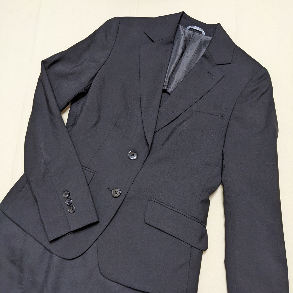 【やや傷や汚れあり】☆FE11 n.line エヌライン フォーマル レディース 5号 7号 スーツ 上下 黒 無地 ジャケット スカート ビジネス セレモニー 就活の落札情報詳細 ...