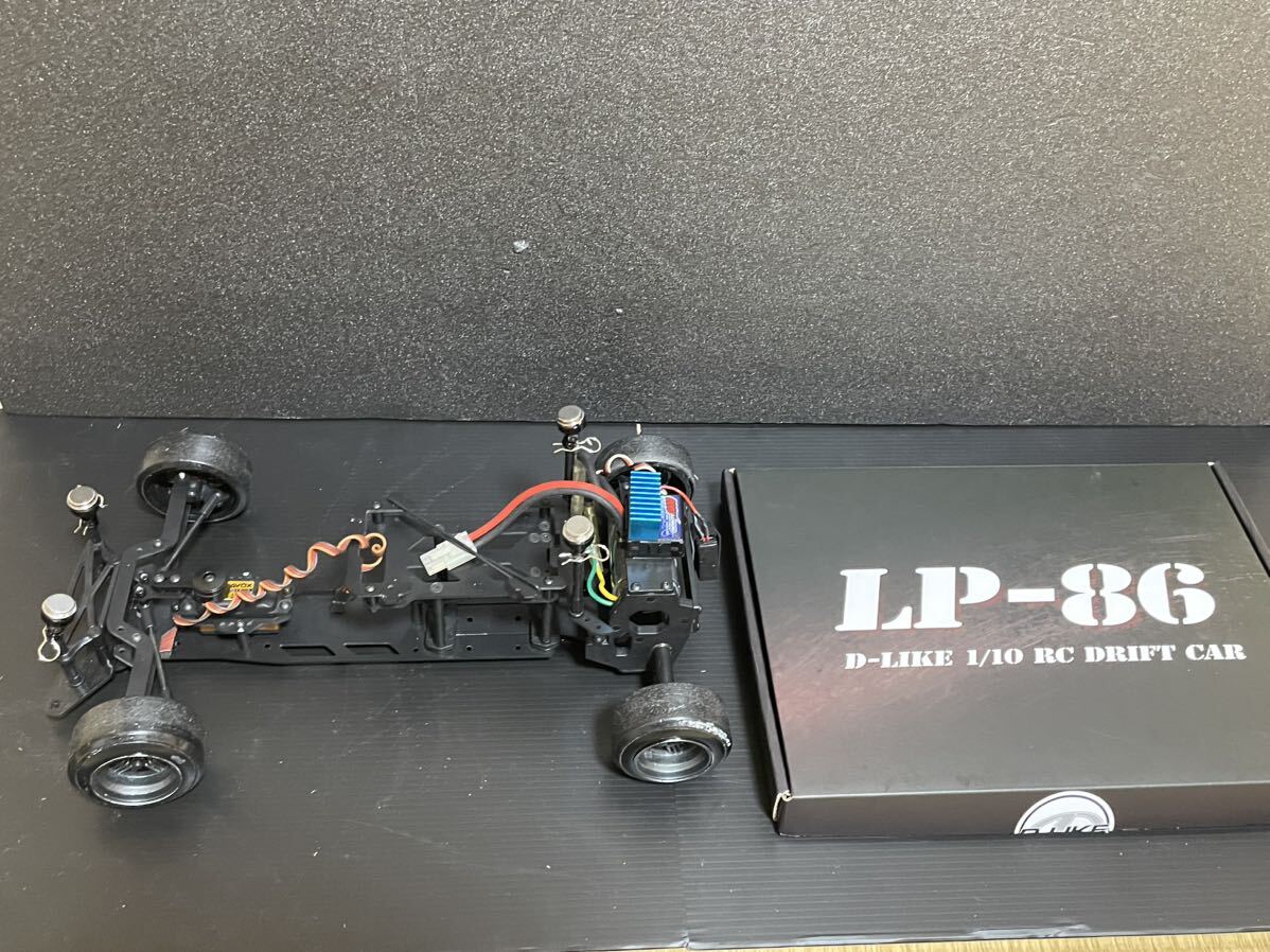【やや傷や汚れあり】D-LIKE LP-86完成済みメカ付きシャーシ ボディーマグネット付き サーボ ブラシアンプ ブラシモーター付き 48P ...
