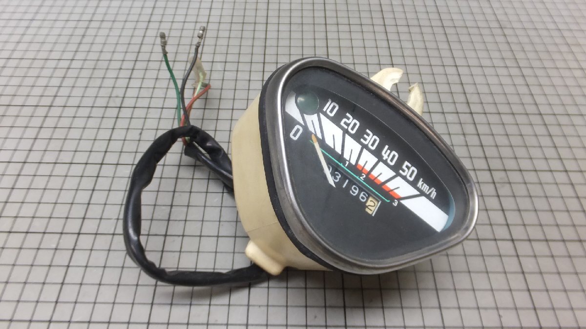 【傷や汚れあり】IJ シャリー50 CF50 メーターユニット スピード インジケーター NIPPON SEIKI 3196km JUNK 検 CHALY シャリィ 当時物 昭和 6V DAX ...