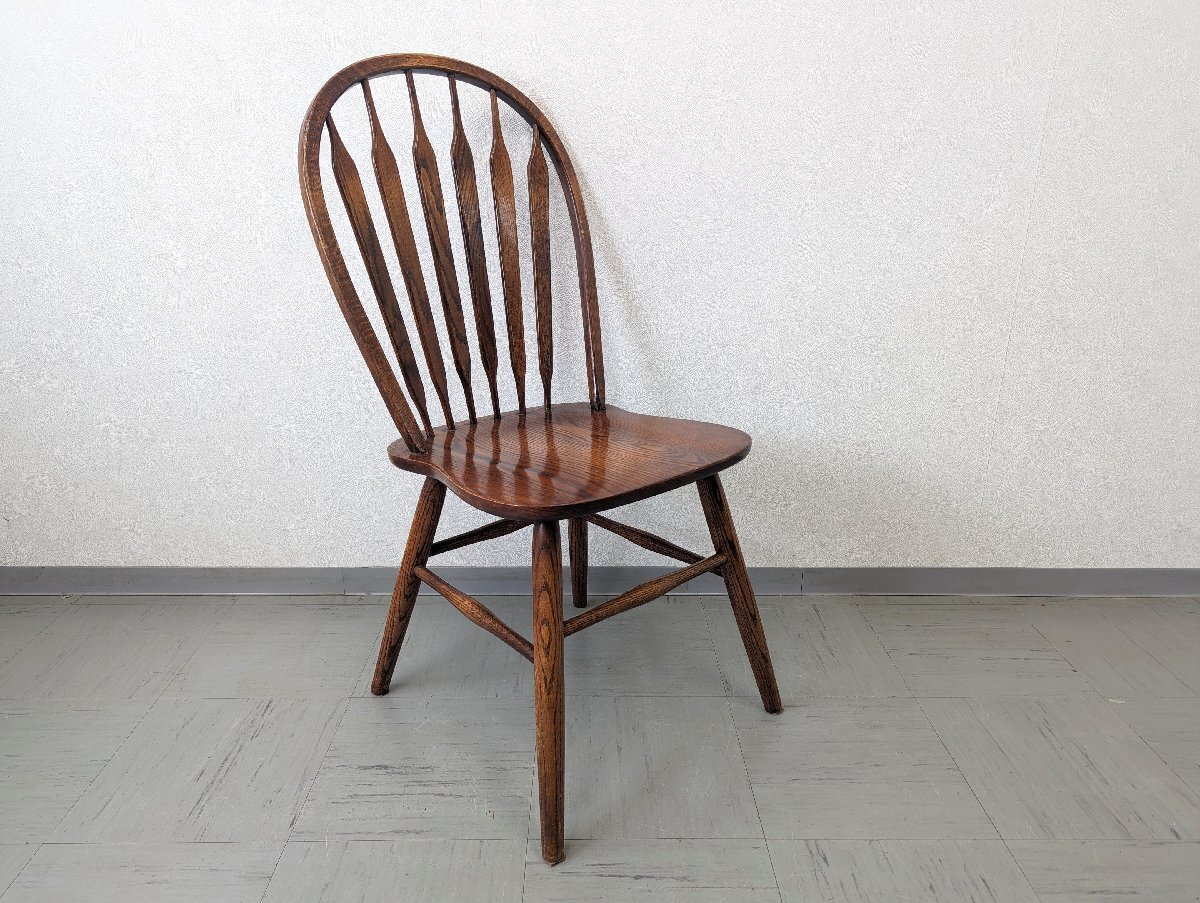 【傷や汚れあり】Shin Lee シンリー ダイニングチェア リビングチェア ウィンザー 英国アンティークスタイル オーク材 Fの落札情報詳細 - ヤフオク落札価格検索 オークフリー