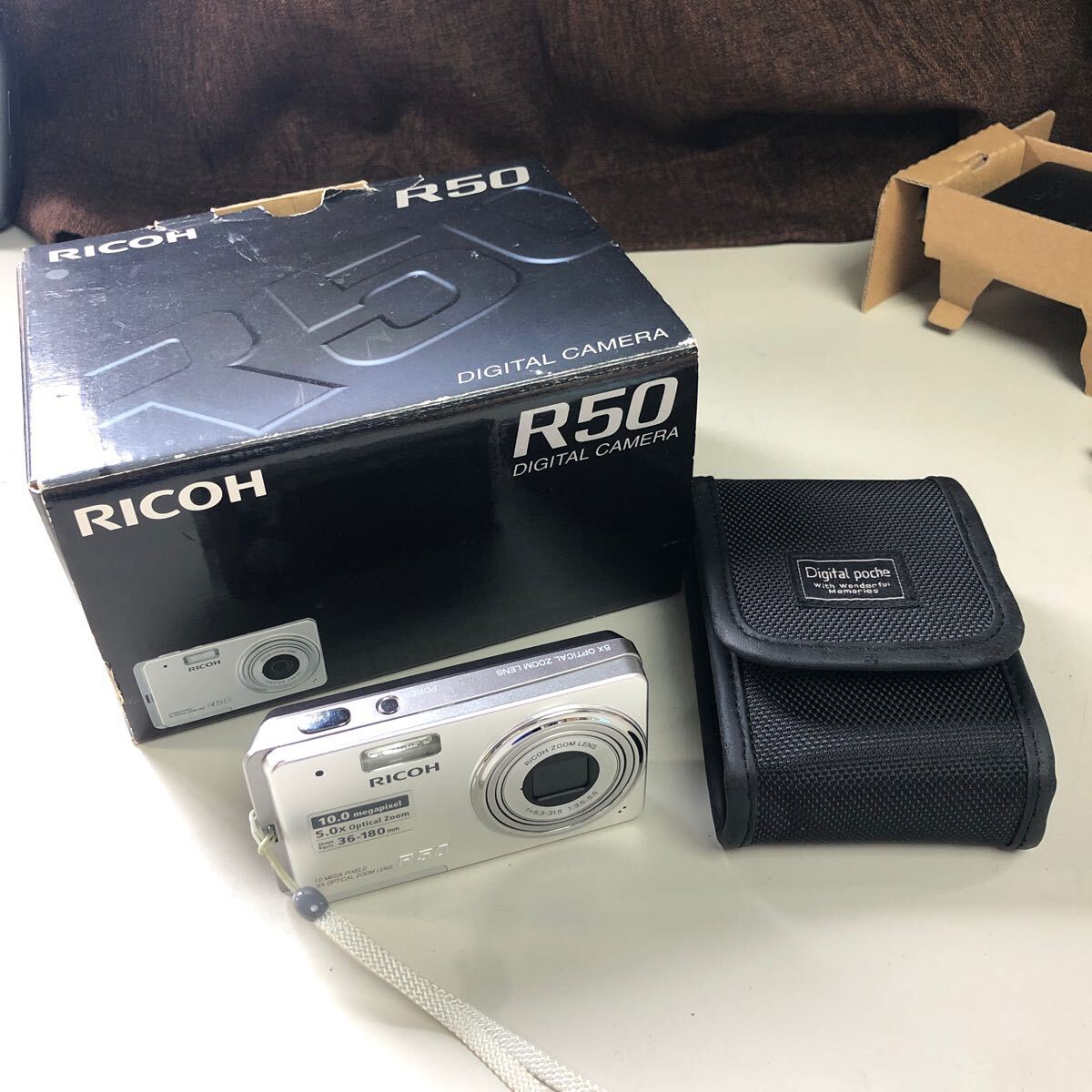 【目立った傷や汚れなし】RICOH リコー デジタルカメラ カメラ R50 5X optical ZOOM LENS 36-180mm ...