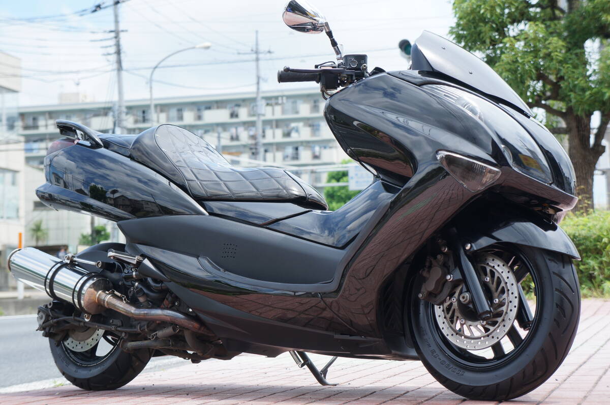 【やや傷や汚れあり】 配送のみ!! 4D9 マジェスティ 250-4 セキュリティー付!! カスタム多数!! 人気の黒!! フォルツァ 等 ...