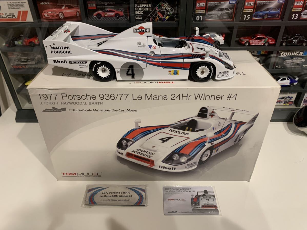 【やや傷や汚れあり】TSM TRUESCALE MODEL 1/18 Porsche ポルシェ 936/77 1977 Le Mans ...