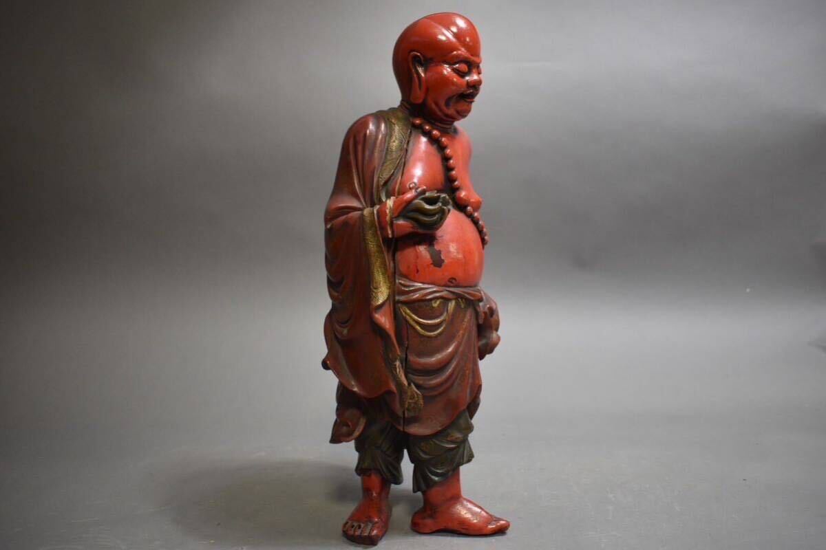 【傷や汚れあり】【英】A99 時代 木彫朱漆金彩達磨像置物 H42.6㎝ 中国美術 朝鮮 韓国 木製 漆芸 骨董品 美術品 古美術 時代品 古玩の落札情報詳細 - Yahoo!オークション落札 ...