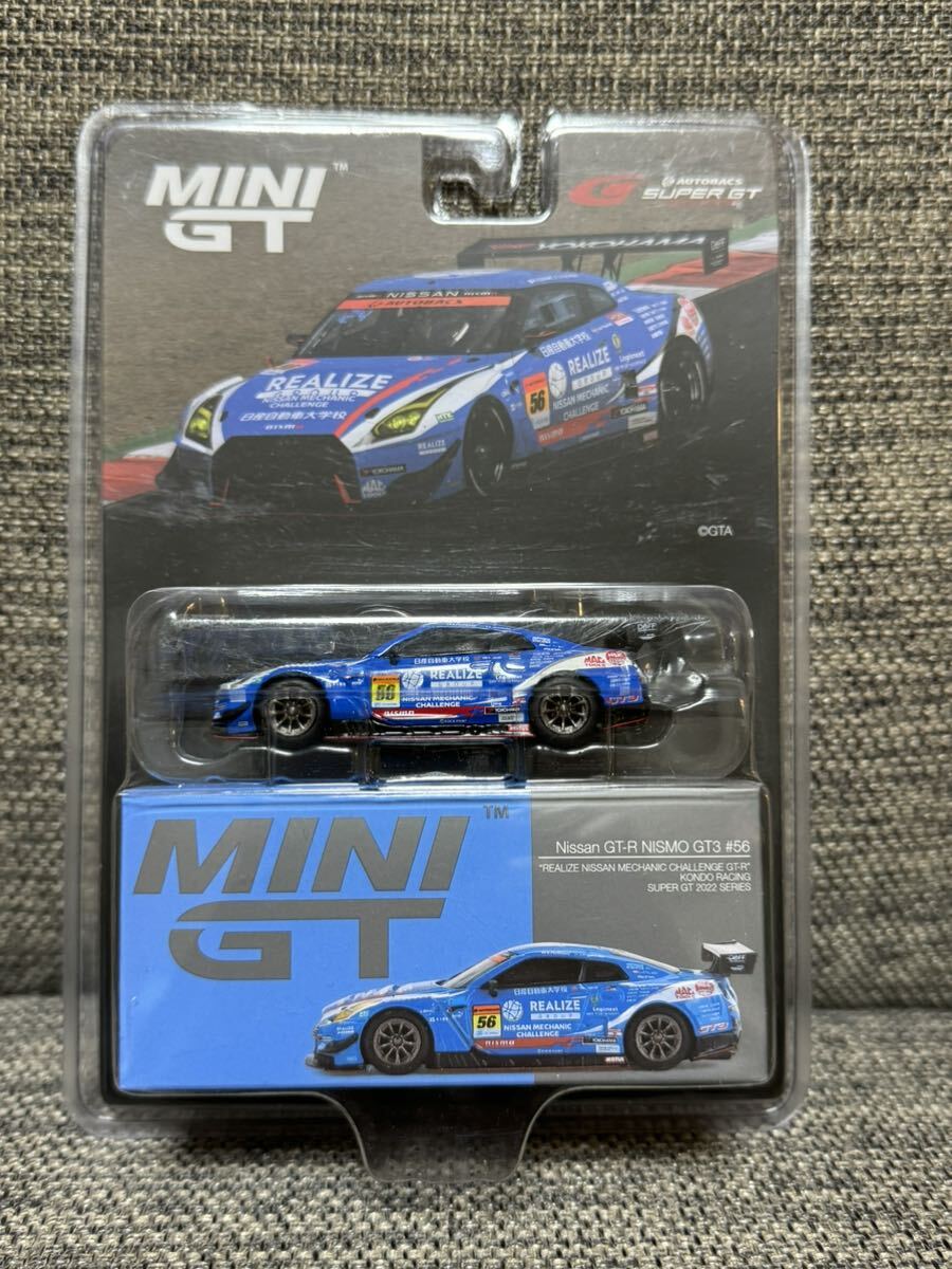 【未使用】MINI GT 1/64 ブリスター 486 Nissan GT-R Nismo GT3 SUPER GTシリーズ 2022 #56 REALIZE リアライズ KONDO ...