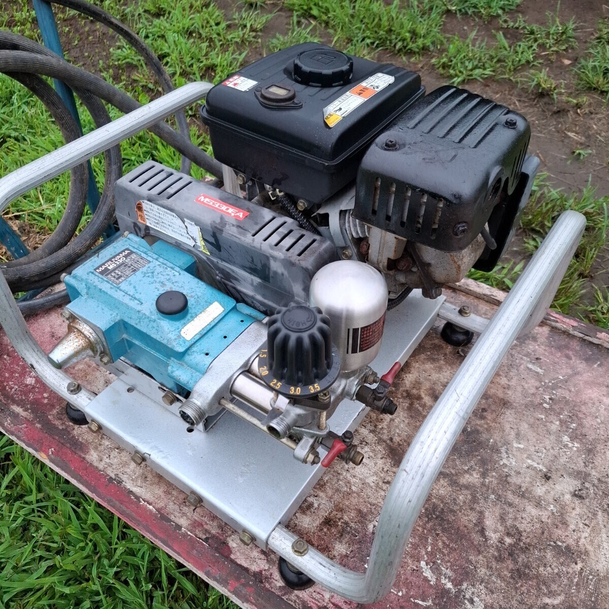 【目立った傷や汚れなし】山形 丸山 セット動噴 軽量コンパクト MS330EA 動作品 動力噴霧器 消毒機械 散布機 農業機械の落札情報詳細 - Yahoo!オークション落札価格検索 オークフリー