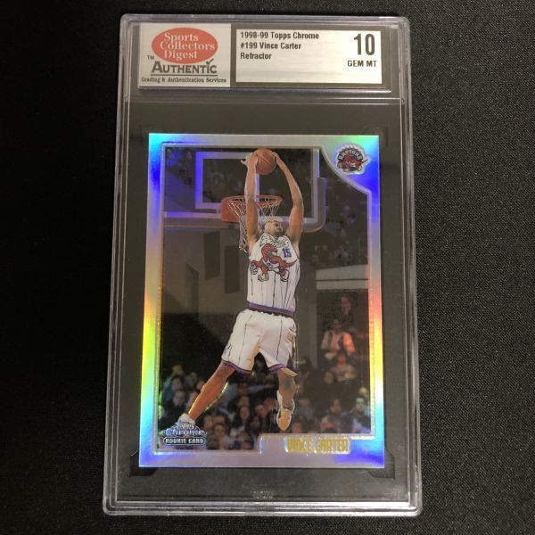 【未使用に近い】【 SCD10 RC Refractor 】1998-99 Topps Chrome Refractor RC #199 Vince Carterの落札情報詳細 - Yahoo ...