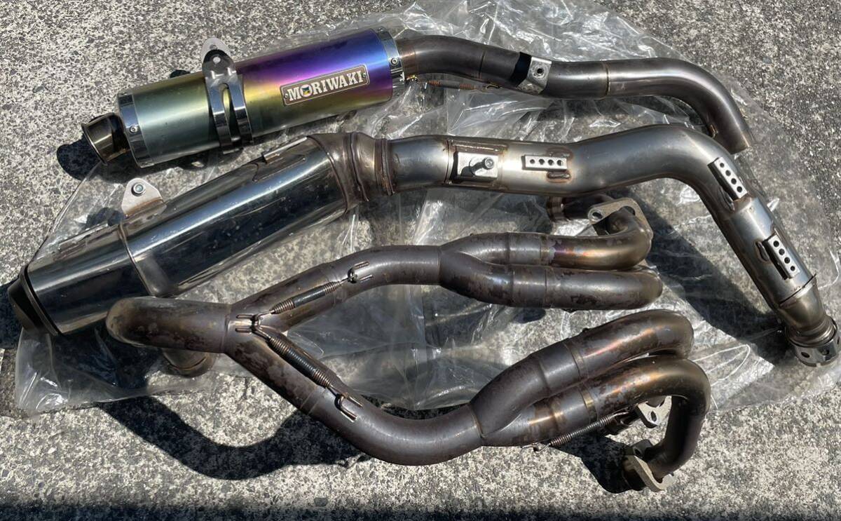 【傷や汚れあり】cbr600rr pc37 前期 モリワキ ステンレスフルエキ 純正マフラー 1000 pc40 sc59 sc57 77の ...