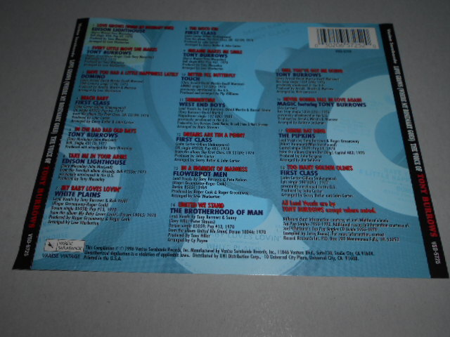 【目立った傷や汚れなし】トニー・バロウズ／LOVE GROWS (WHERE MY ROSEMARY GOES) THE VOICE OF ...