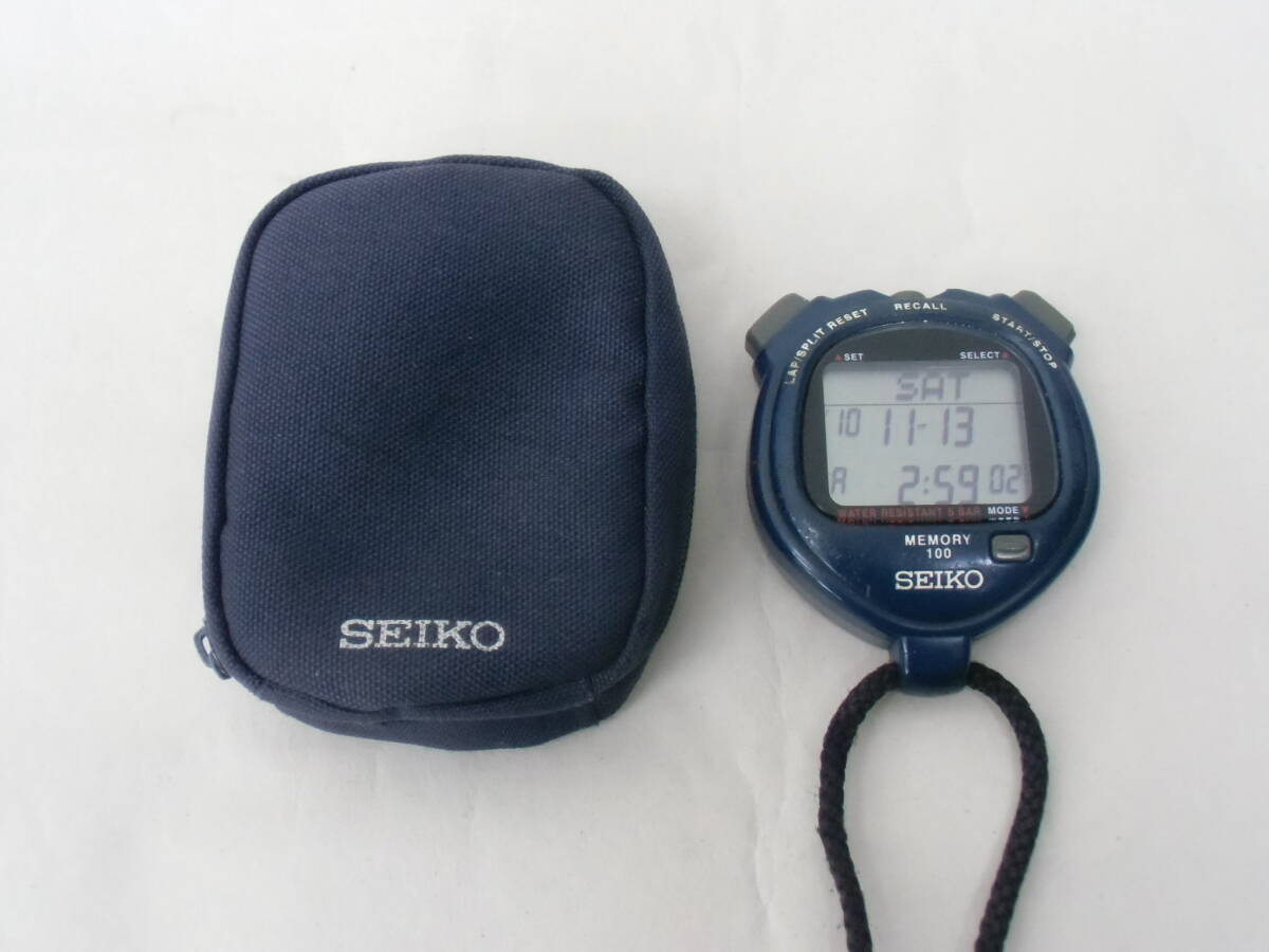 【傷や汚れあり】SEIKO ストップウォッチ ABS+PMMA PLASTICS WATER RESISTANT 5BAR S056-4000 ...