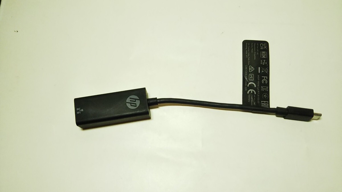【やや傷や汚れあり】2425送料100円 HP USB-C TO RJ45 Adapter FD /RTL8153-03/HP Type-C ...