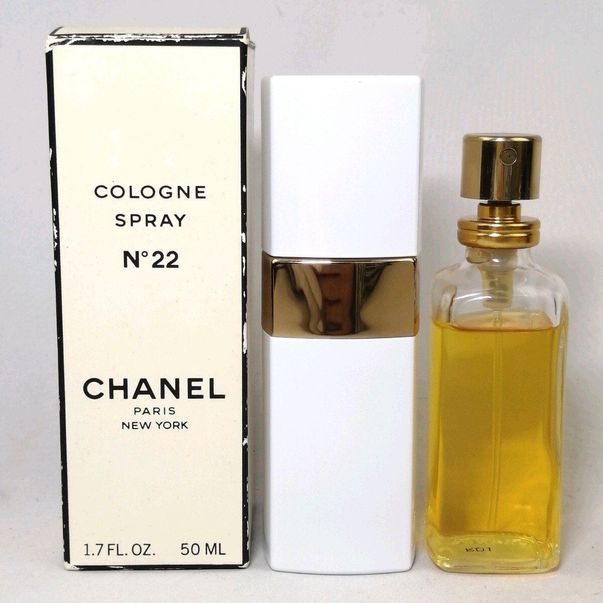 【やや傷や汚れあり】23 138 Φ 【 CHANEL 】 50ml ほぼ満タン N°22 シャネル ナンバー22 COLOGNE コロン SP スプレー 香水 フレグランス 箱付きの落札情報 ...