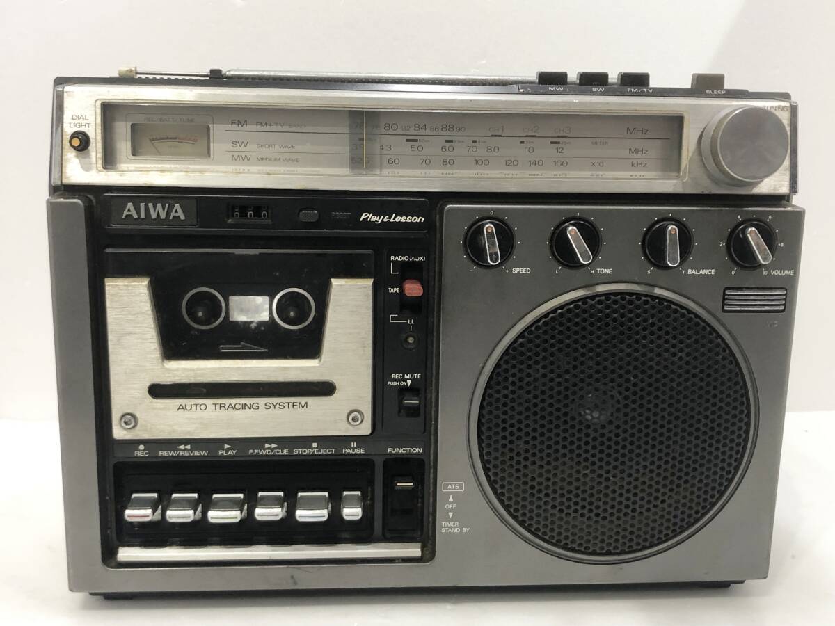 【傷や汚れあり】AIWA アイワ TMR-400 3BAND RADIO LL CASSETTE RECORDER ラジオカセットレコーダー ラジカセ オーディオ機器 動作未確認 現状品 ...