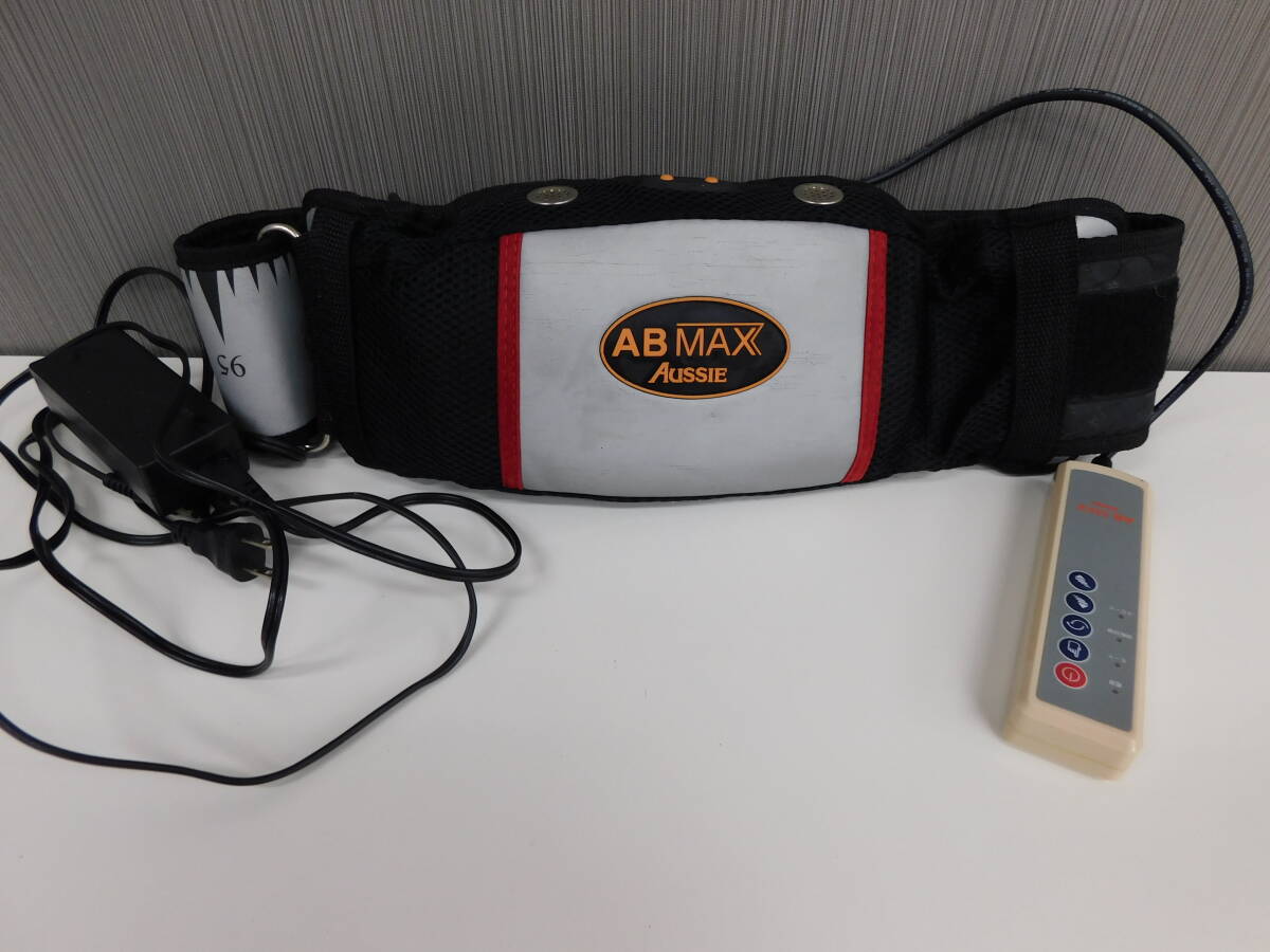 【傷や汚れあり】AUSSIE ABMAX/アブマックス 5F-4756B 動作確認済み 振動ベルト フィットネス エクササイズ お腹引き締め ...