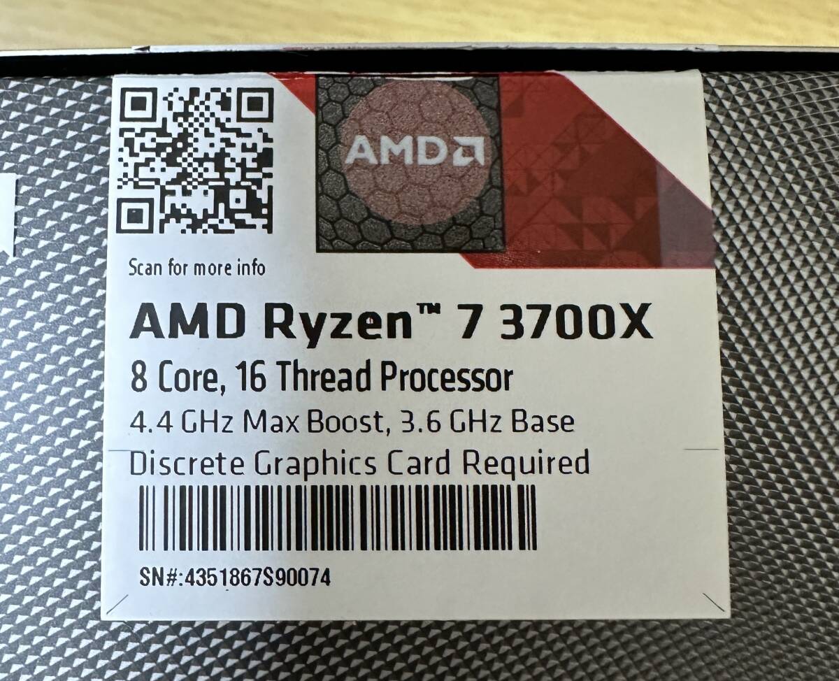 【やや傷や汚れあり】AMD Ryzen 7 3700X BOX 動作確認済の落札情報詳細 - Yahoo!オークション落札価格検索 オークフリー