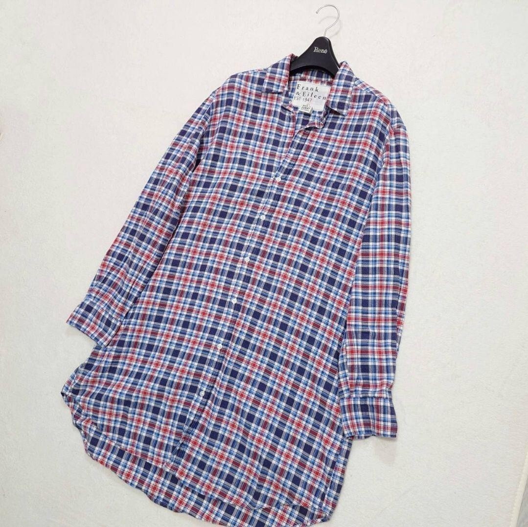 【目立った傷や汚れなし】【希少】 Frank&Eileen フランクアンドアイリーン SUNNY サニー マドラスチェック チェック シャツ ワンピース L 赤 レッド 青 ブルーの落札情報 ...