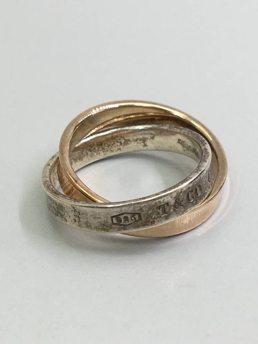 【やや傷や汚れあり】43438 TIFFANY&Co. ティファニー リング 1837 インターロッキング サークル SV925/K18PG 2連リング 指輪の落札情報詳細 - Yahoo ...
