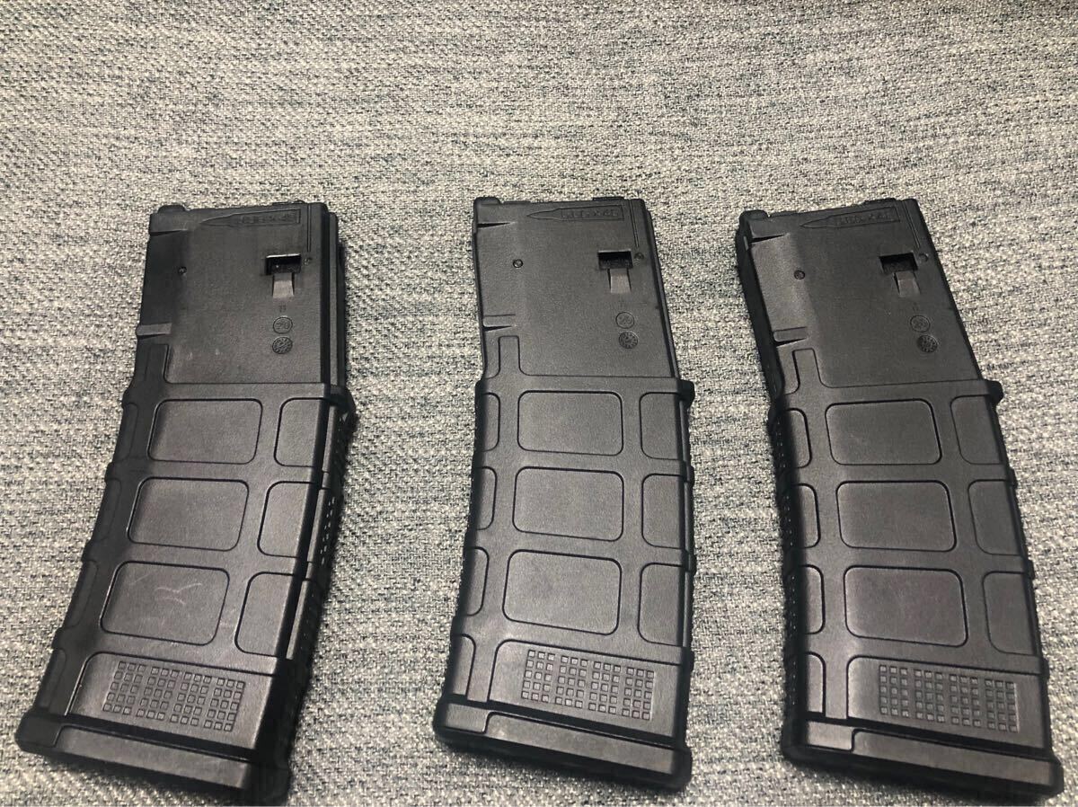 【目立った傷や汚れなし】東京マルイ MWS 対応 マガジン SAA製 MAGPUL PMAG M4 GEN3 BK 3本セット GBB ガスブロ PMAG P-MAG M4 マガジン マグプル ...